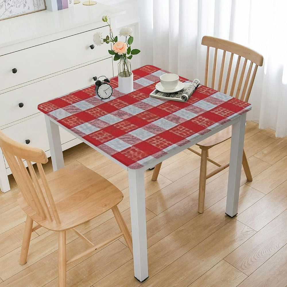 Rectangle Checkered Tablecloth Spillproof Wrinkle Resistant Heavy ...