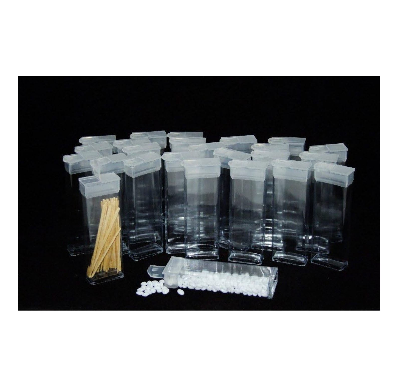 Rectangle Clear Plastic Storage Tubes with Tops 3" Pack of 100 - Walmart.com