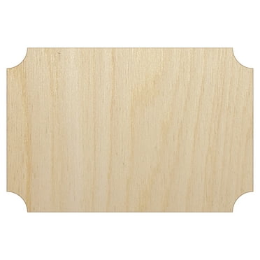 Old Timey Sign Solid Wood Shape Unfinished Piece Cutout Craft DIY ...