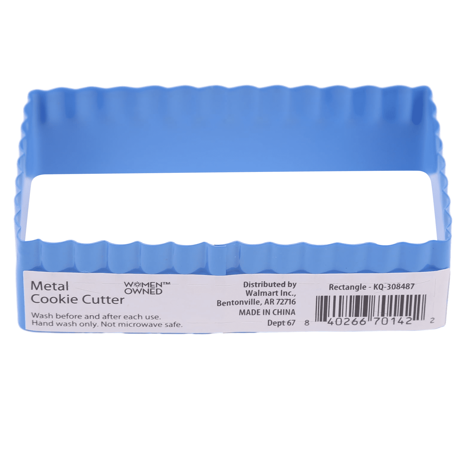 Way To Celebrate Rectangle Cookie Cutter Stainless Steel Blue Double ...