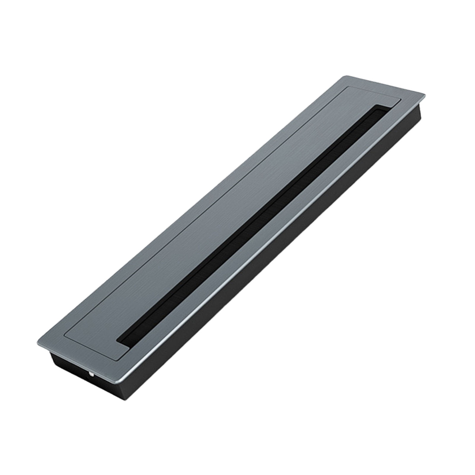 Rectangle Desk Grommet for Cable Control Brushed Metal Cord Hole Cover ...