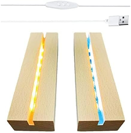 Rectangle Display Pedestal Multicolor Wood, 6 inch Rectangle Led Lights ...