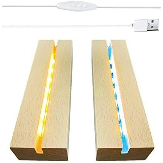Rectangle Display Pedestal Multicolor Wood, 6 inch Rectangle Led Lights ...