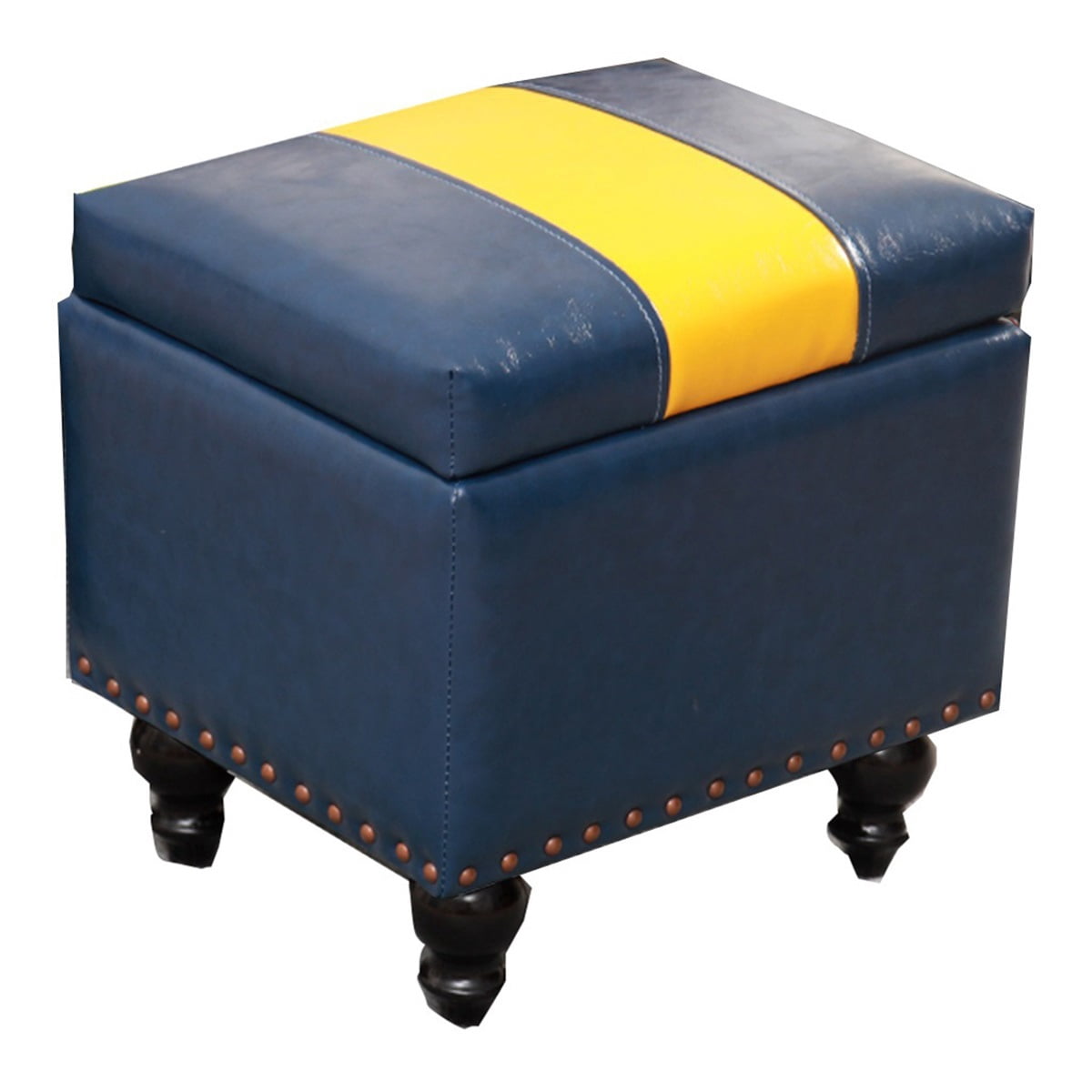 Rectangle Foot Stool With Storage Small Leather Ottoman Bench With Wood ...
