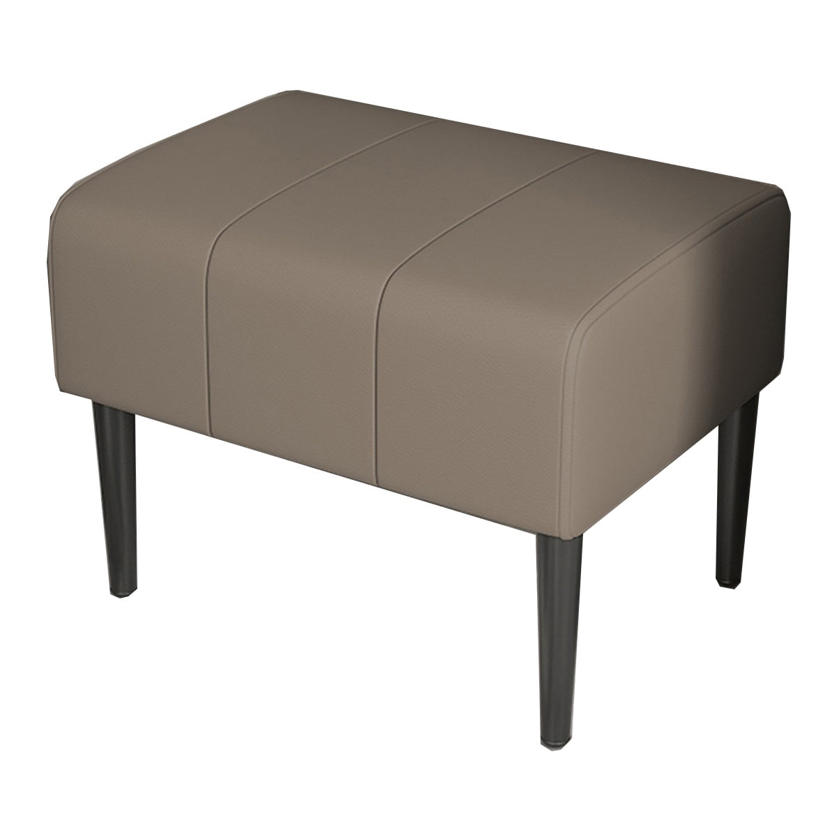 Rectangle Footstool Ottoman, Leather Upholstered Ottoman Foot Rest ...