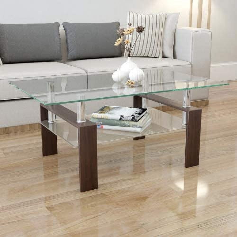 Rectangle Glass Coffee Table,Glass Coffee Tables for Living Room ...