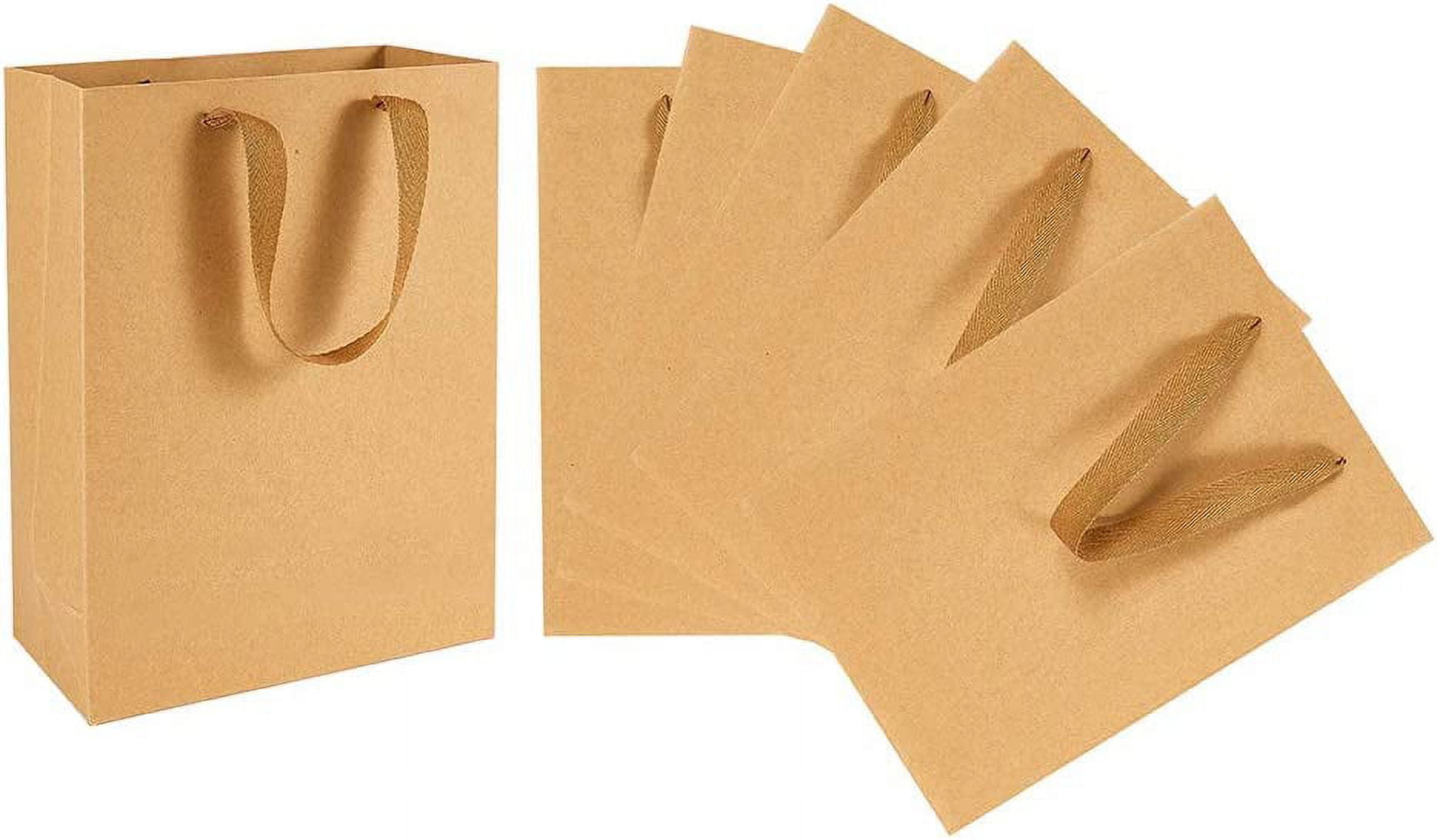 Rectangle Kraft Paper Bags with Handle Retail Shopping Bag Brown Paper ...