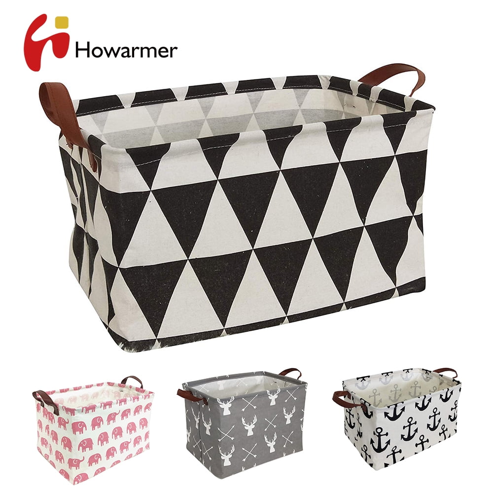 Rectangle Laundry Basket, 15" Baby Storage Basket for Girls, Waterproof ...