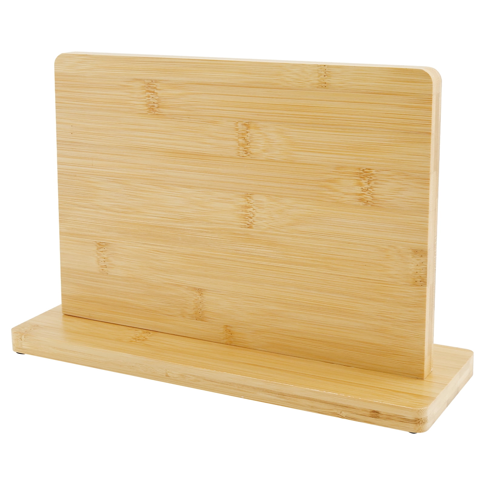 Rectangle Magnetic Knife Block With Anti Slip Base Multifunction Wood ...