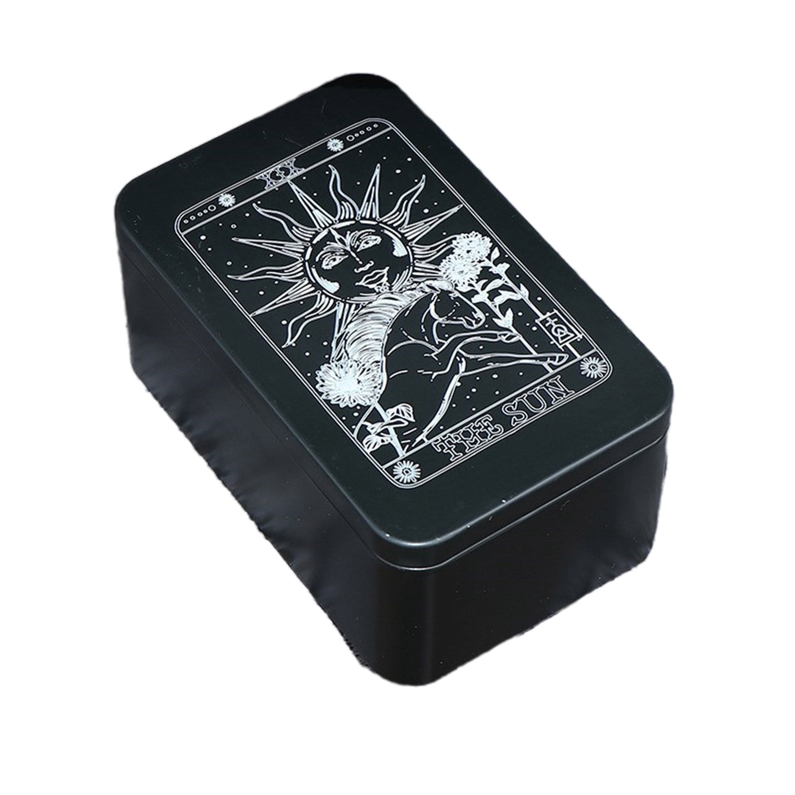 Rectangle Metal Cards Box Playings Tarots Container Jewelry Storage ...