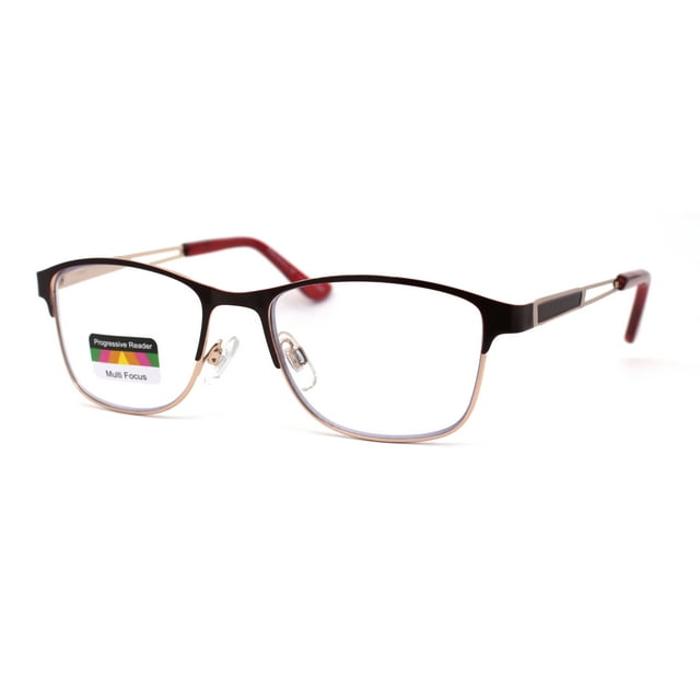 Rectangle Metal Half Rim Spring Hinge 3 Multi-Focal Progressive Reading ...
