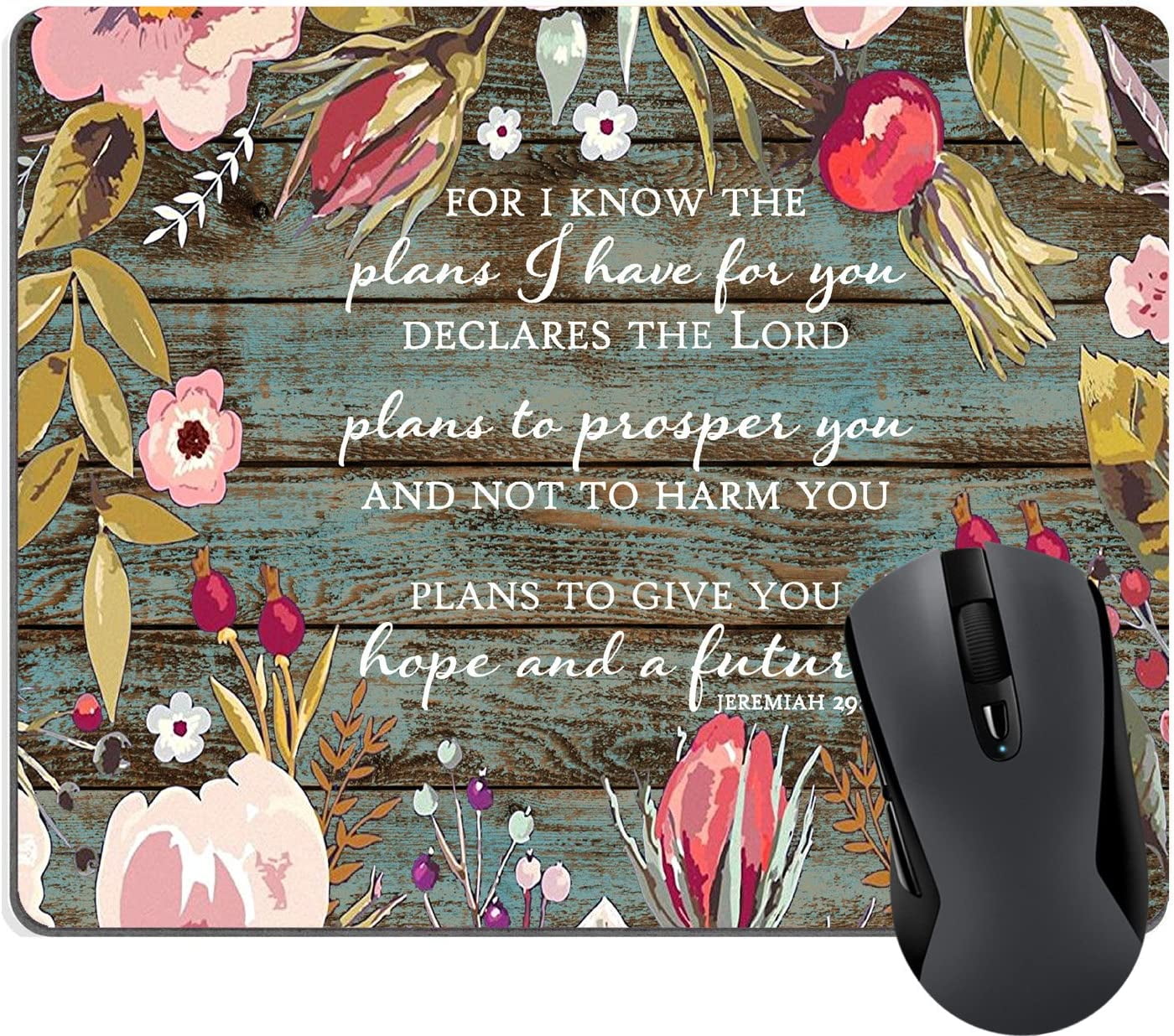 Rectangle Mouse Pad Christian Bible Verses Scripture Jeremiah 29-11 ...