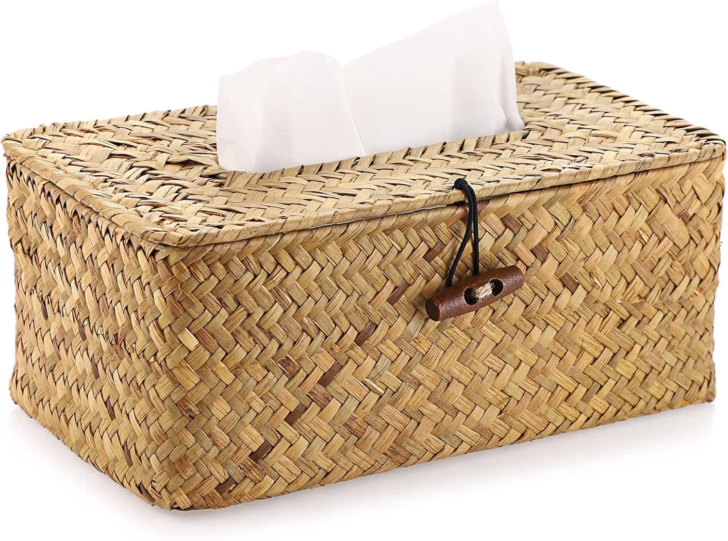 Rectangle Natural Seagrass Tissue Box Cover,Woven Tissue Box with ...