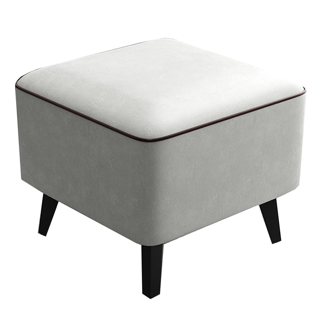 Rectangle Ottoman Footrest Small Leather Foot Stool For Couch With ...