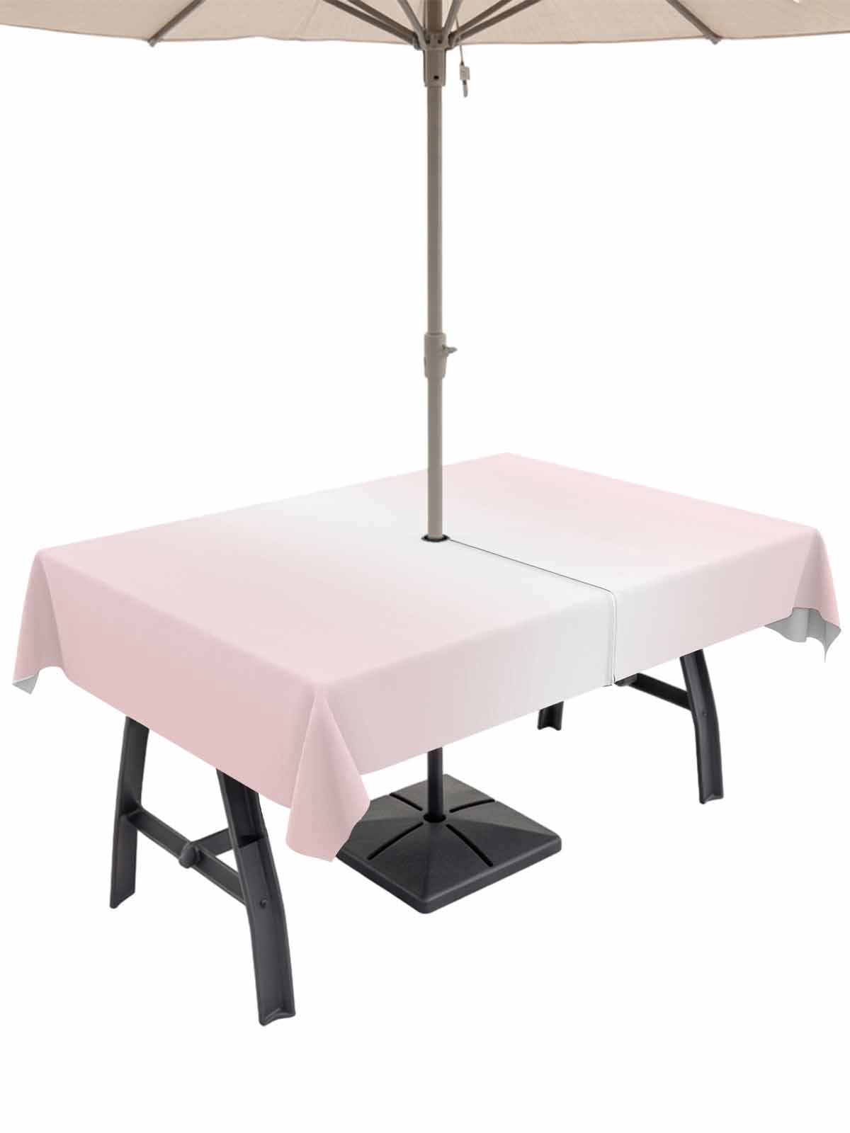 Rectangle Outdoor Tablecloth with Umbrella Hole and Zipper 60x84 Inch ...