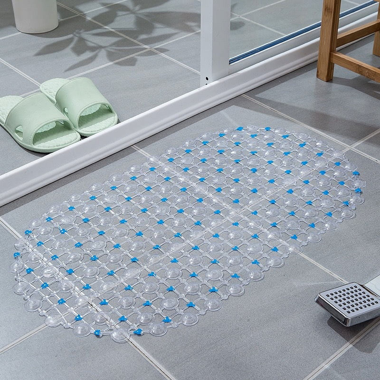 Rectangle PVC Anti-Skid Bath Mats Soft Shower Bathroom Massage Mat ...