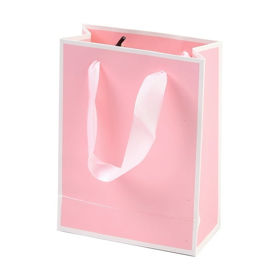 Rectangle Paper Bags with Ribbon Handles for Gift Bags and Shopping ...