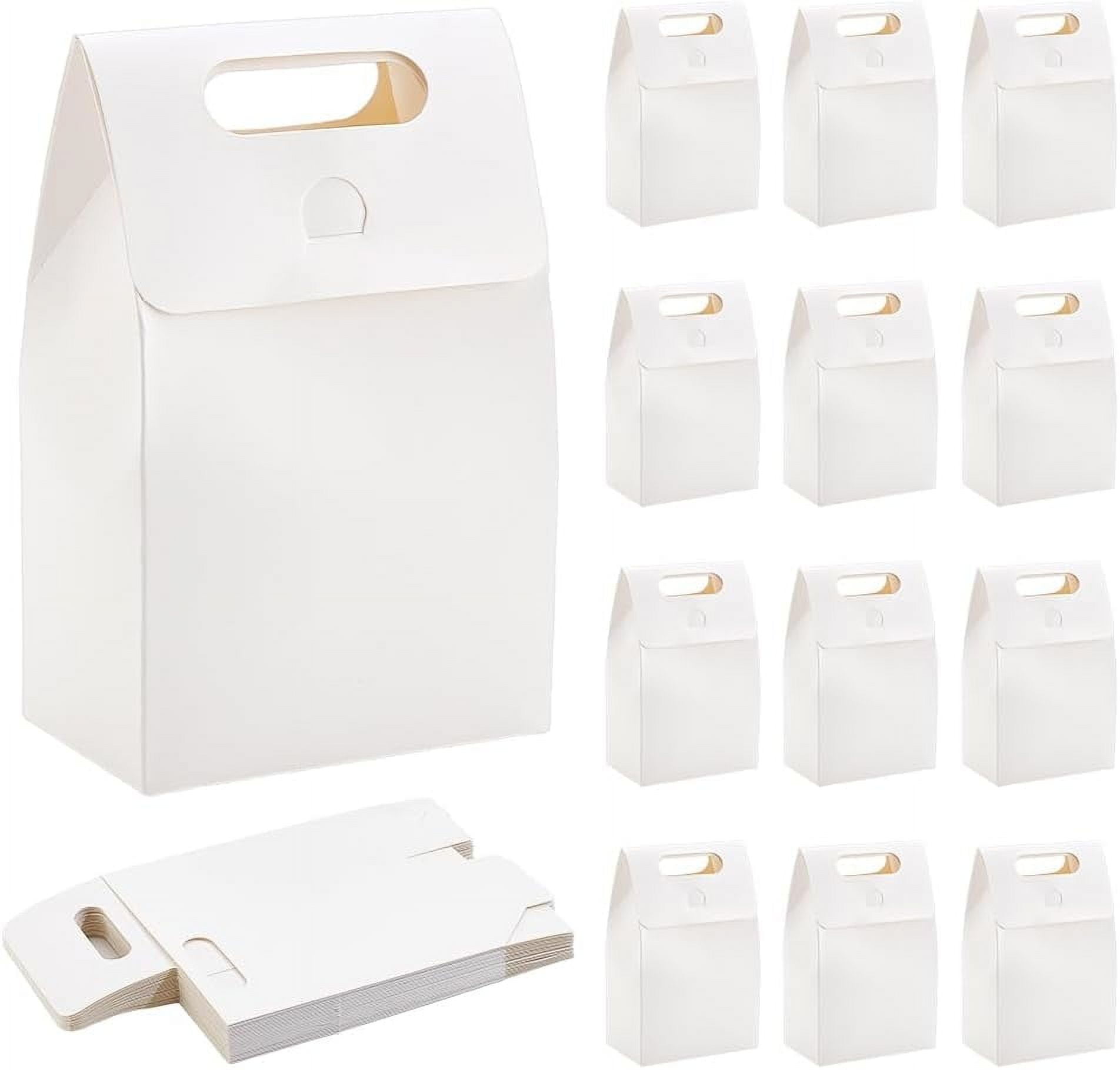 Rectangle Paper Gift Bags with Hole Handle Candy Tote for Birthday ...