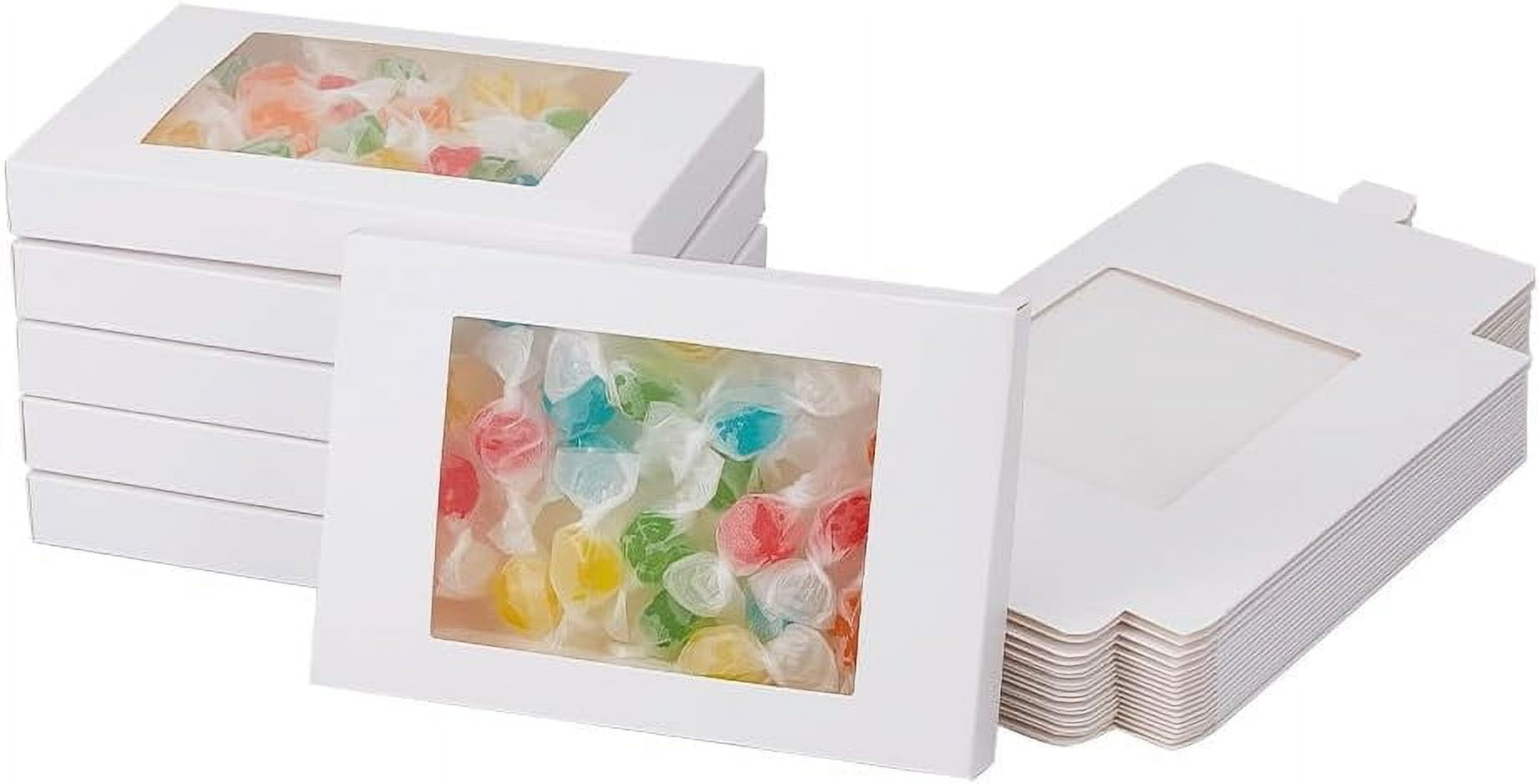 Rectangle Paper Storage Boxes with PVC Plastic Clear Window for Gift ...