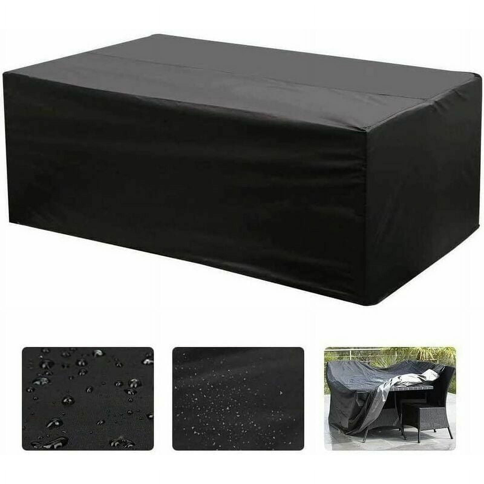 Rectangle Patio Table Protector, 210D Waterproof Fabric, Durable Heavy ...