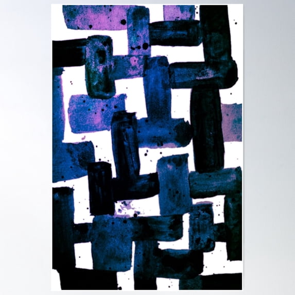 Rectangle Pattern Poster Wall Art, Modern Wall Decor For Living Room ...