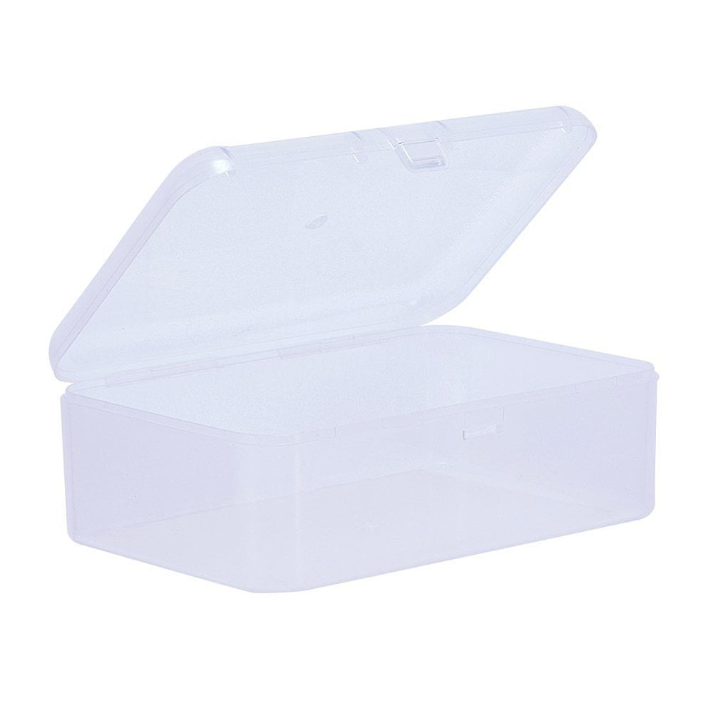 Rectangle Plastic Bead Storage Containers Clear 9x6x3.2cm Plastic ...