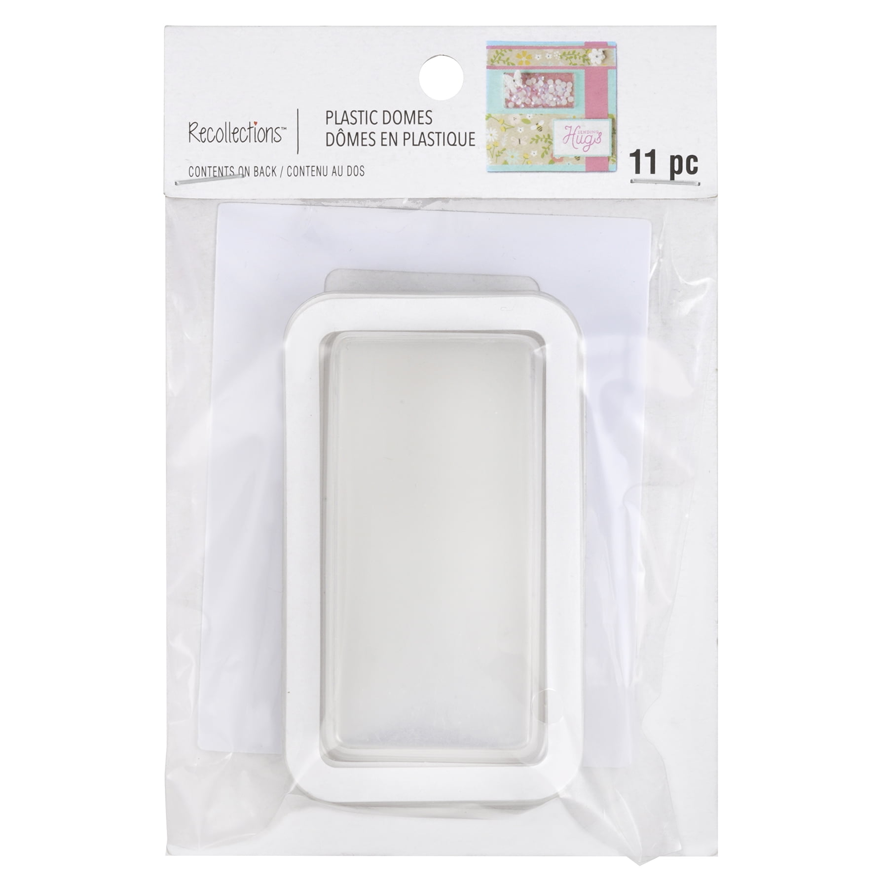 Rectangle Plastic Domes by Recollections - Clear Adhesive Craft Domes ...