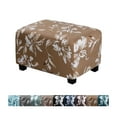 Rectangle Printed Stretch Ottoman Cover Slipcovers Non Slip Footstool ...