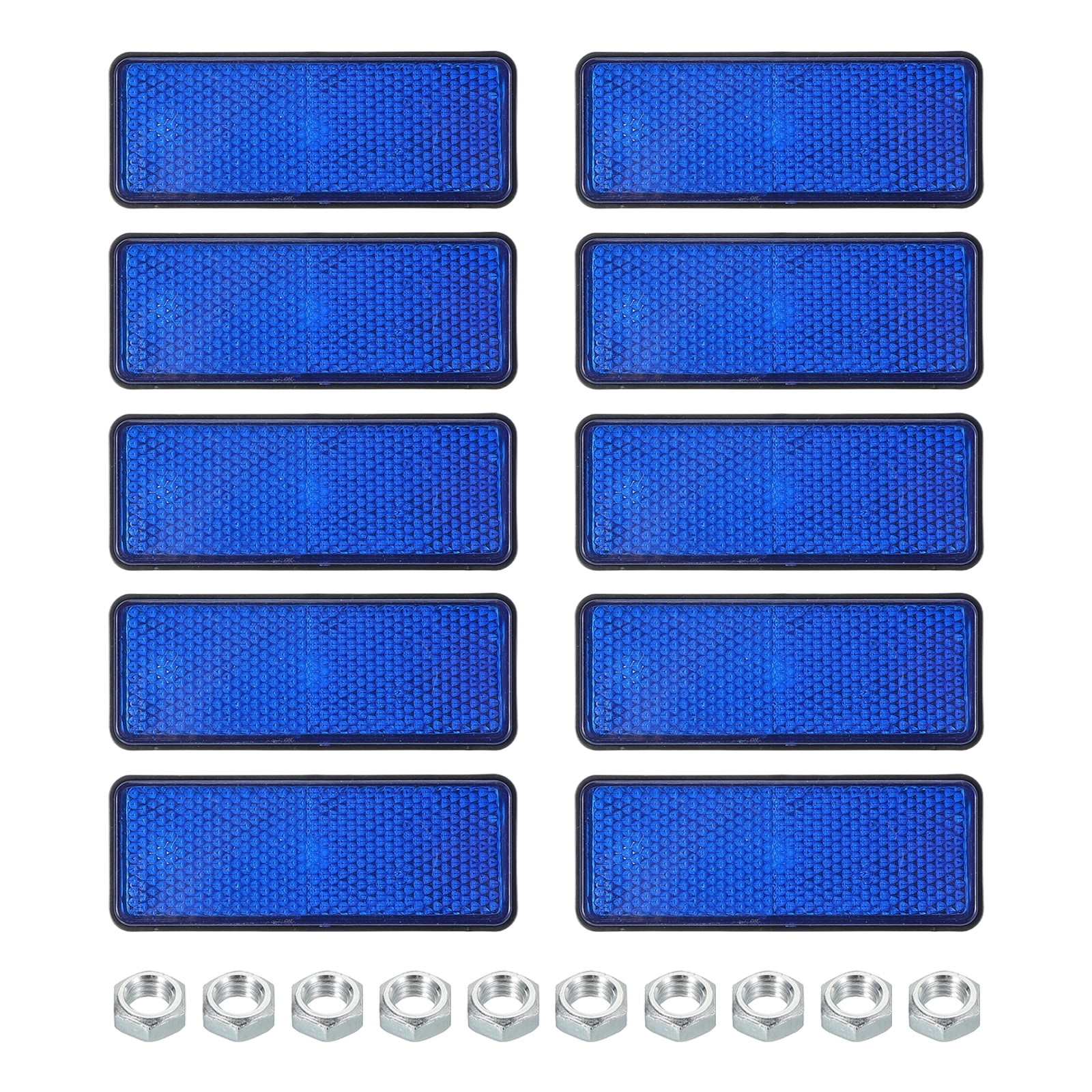 10 Pcs Rectangle Rear Reflectors, Safety Reflective Warning Reflector ...