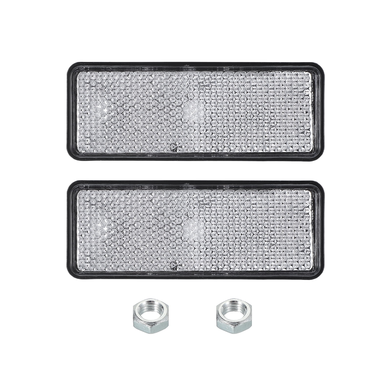 2 Pcs Rectangle Rear Reflectors, Safety Reflective Warning Reflector ...