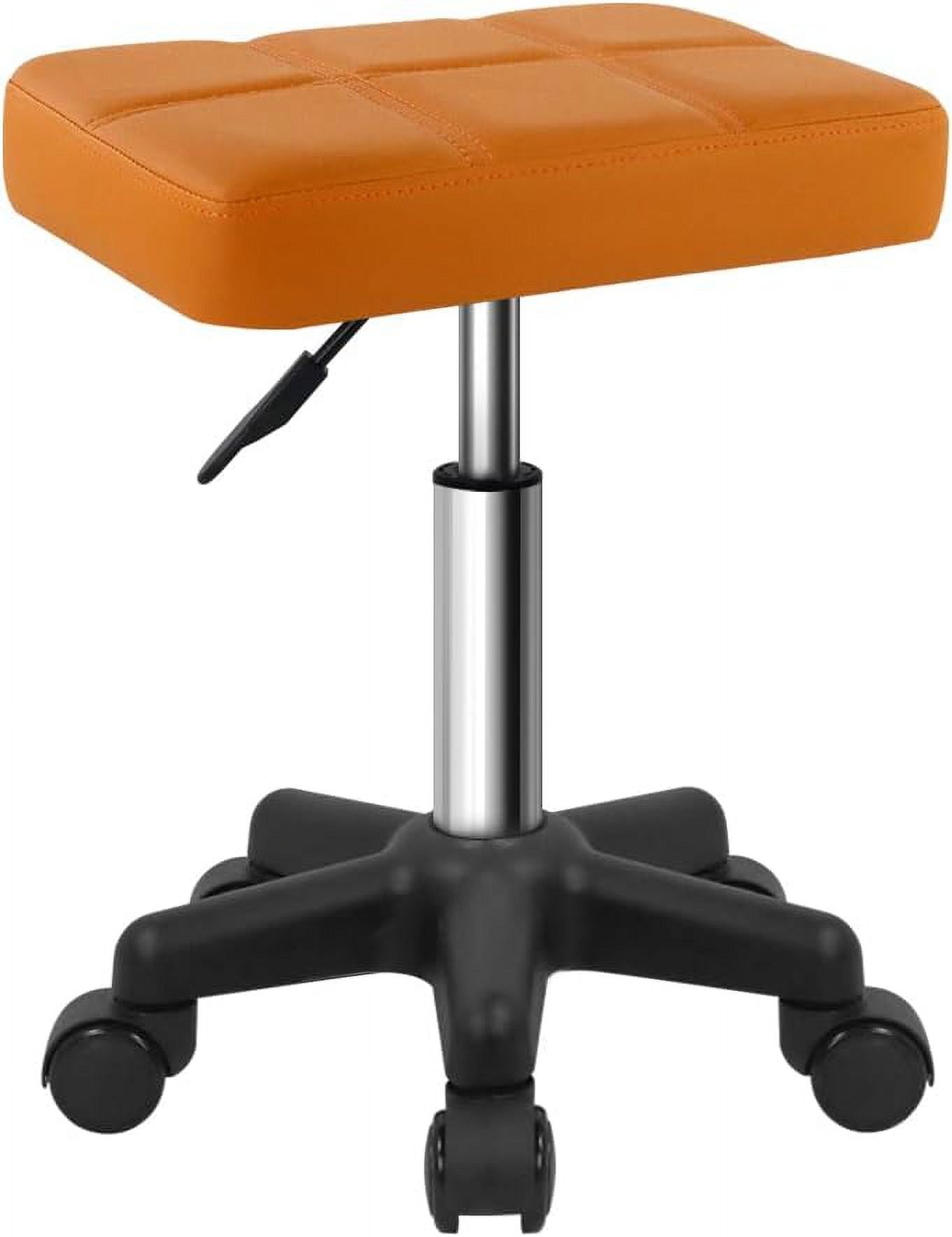 Rectangle Rolling Stool with Wheels Height Adjustable Swivel Stool ...