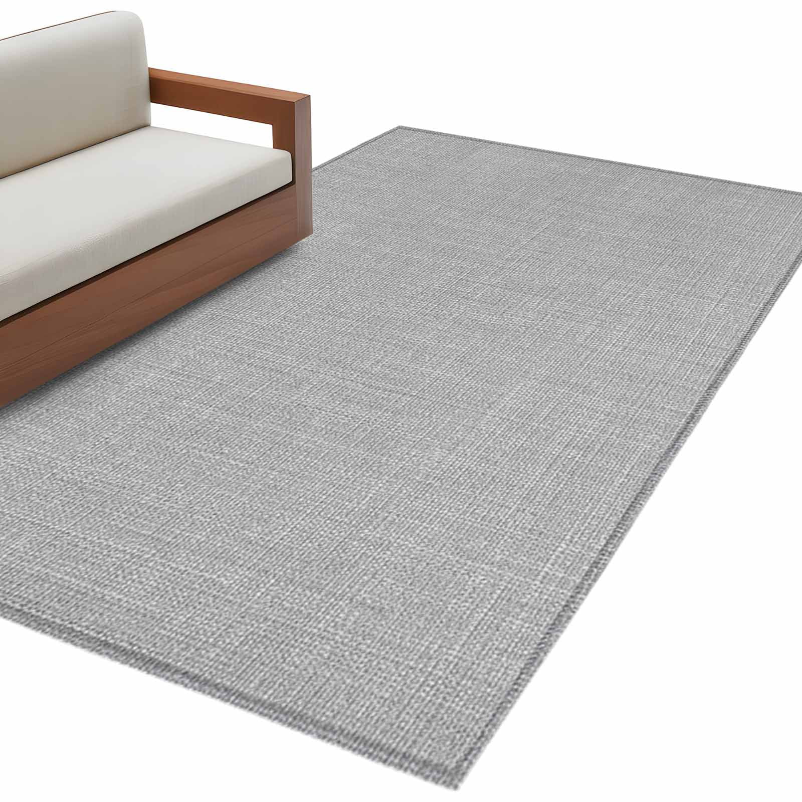 Rectangle Rug 3x5ft Area Rug,Solid Color Gray Area Rugs for Living Room ...