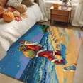 Rectangle Rug 4x6ft Area Rug, Christmas Santa Claus Starry Night Area ...