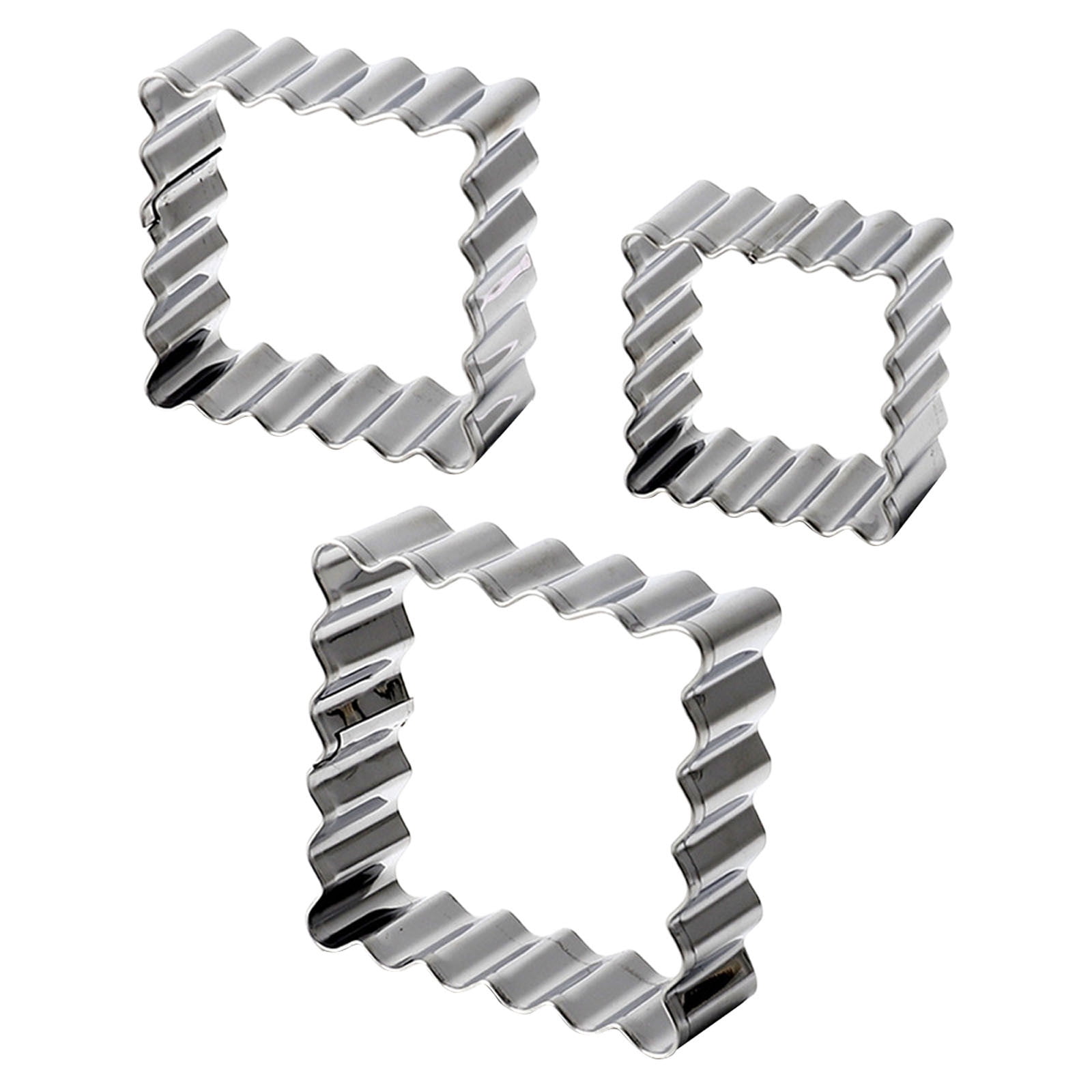 Rectangle Scalloped Edge Cookie Cutter Set Stainless Steel Cookie ...