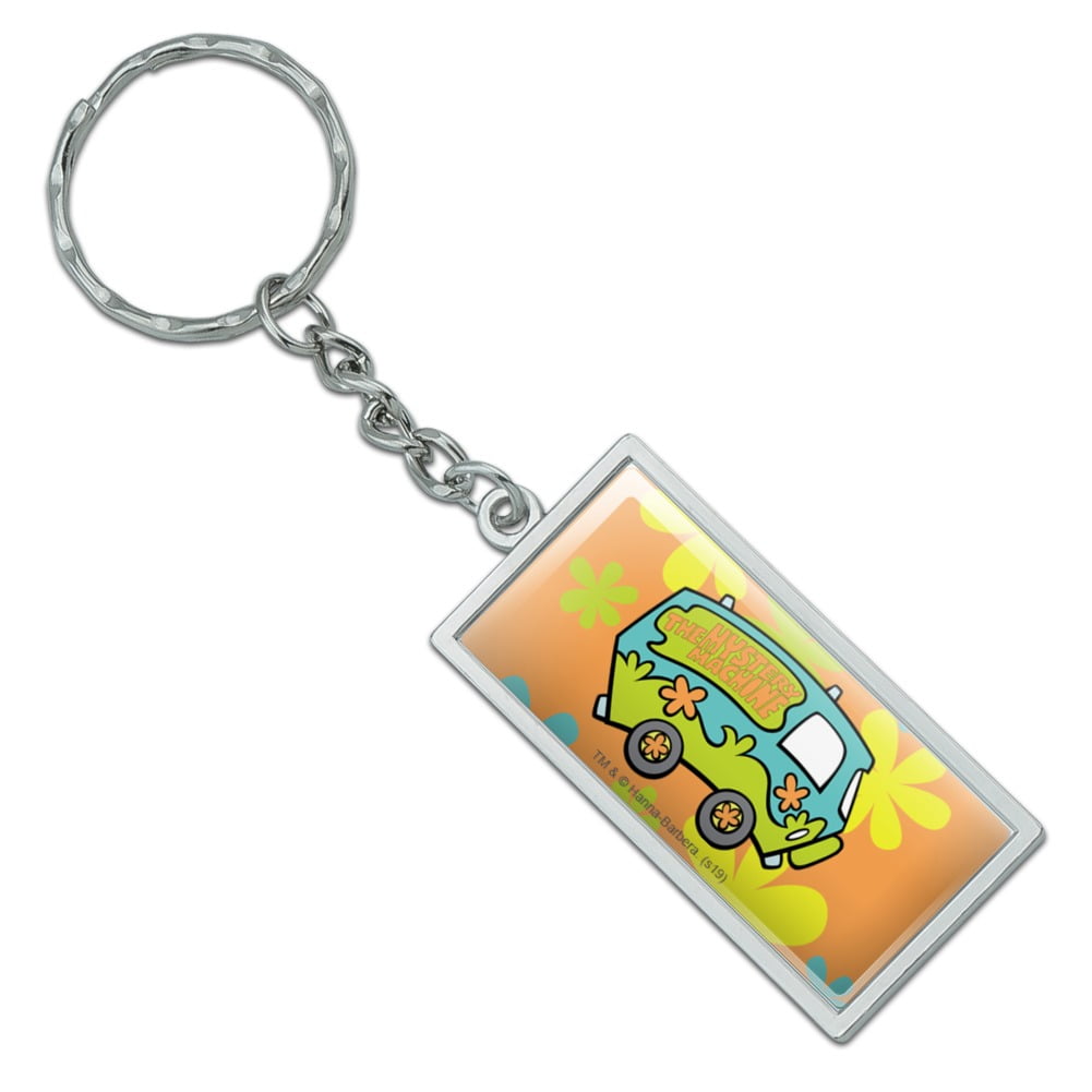 Rectangle Scooby-Doo The Mystery Machine Keychain in Chrome Plated ...