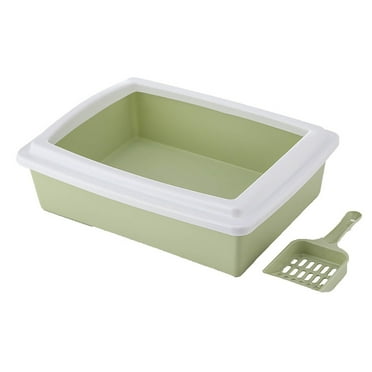Cat Litter Box Large Capacity Semi-closed Plastic Anti-Splash Cats ...