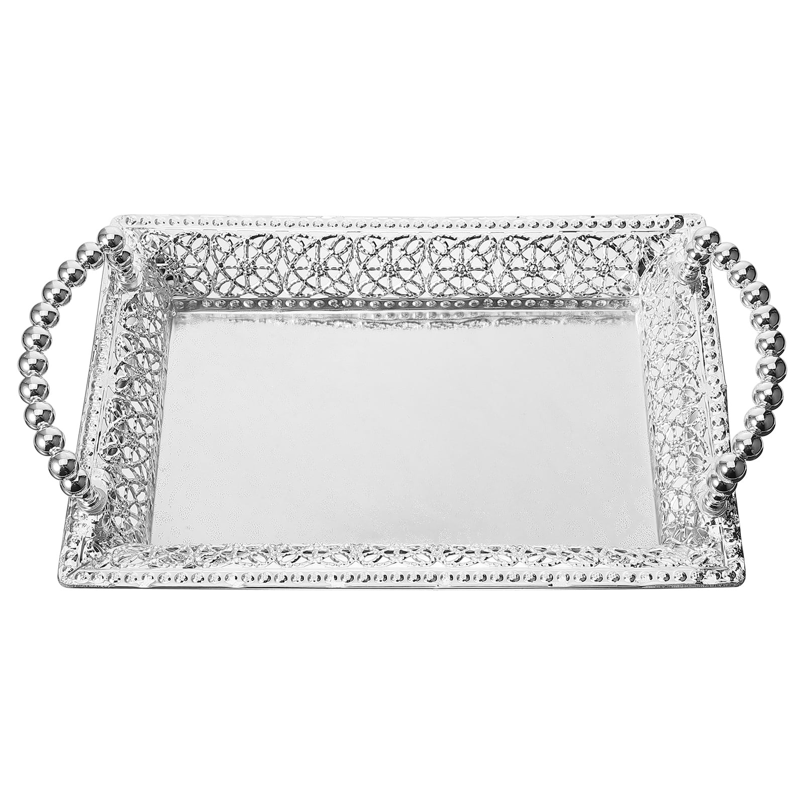 Rectangle Serving Tray Corner Cabinet Organizer Green Platter Tiered ...