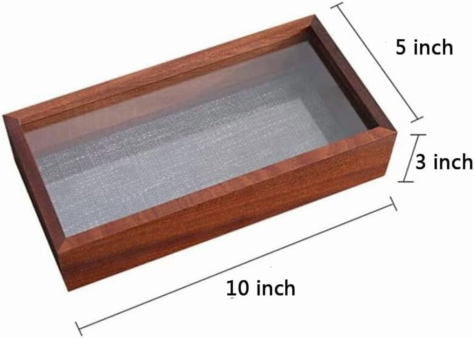 Rectangle Shadow Box Acrylic Wood Frame Display Storage Box, 10X5 ...