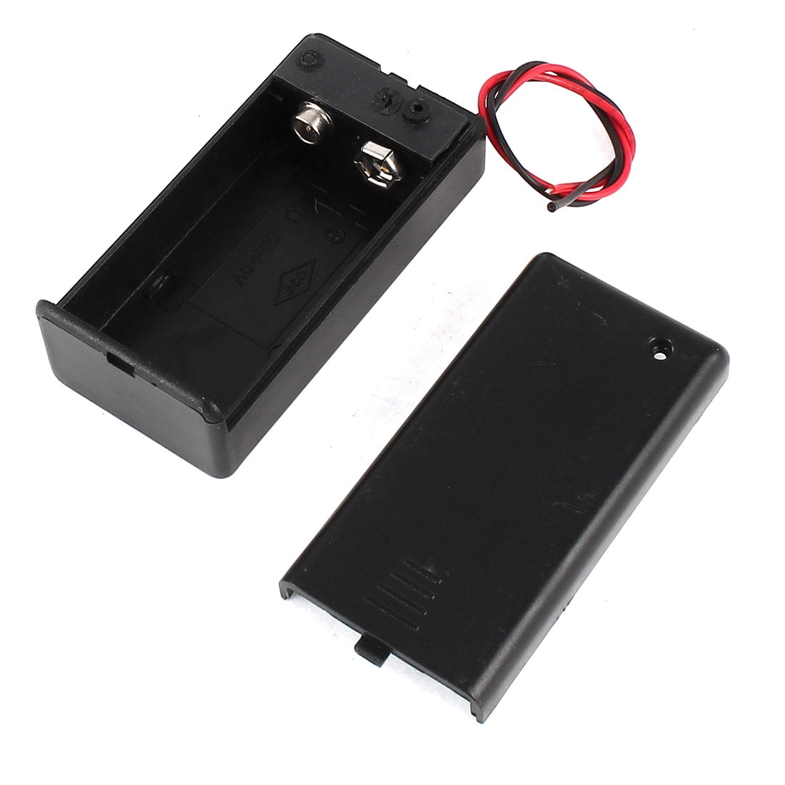 Rectangle Shape 5.5" Leads Battery Holder Box Case for 9V Batteries ...