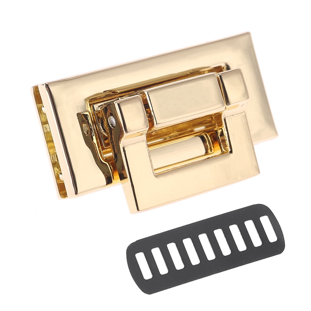 Rectangle Shape Clasp Turn Lock Twist Lock Leather Handbag Bag Hardware ...