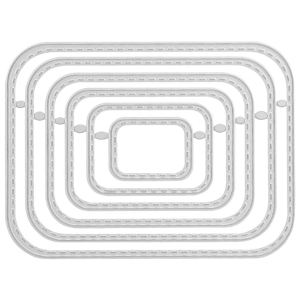 Rectangle Shape Craft Cutting Die, Round Corner, Carbon Steel, DIY ...