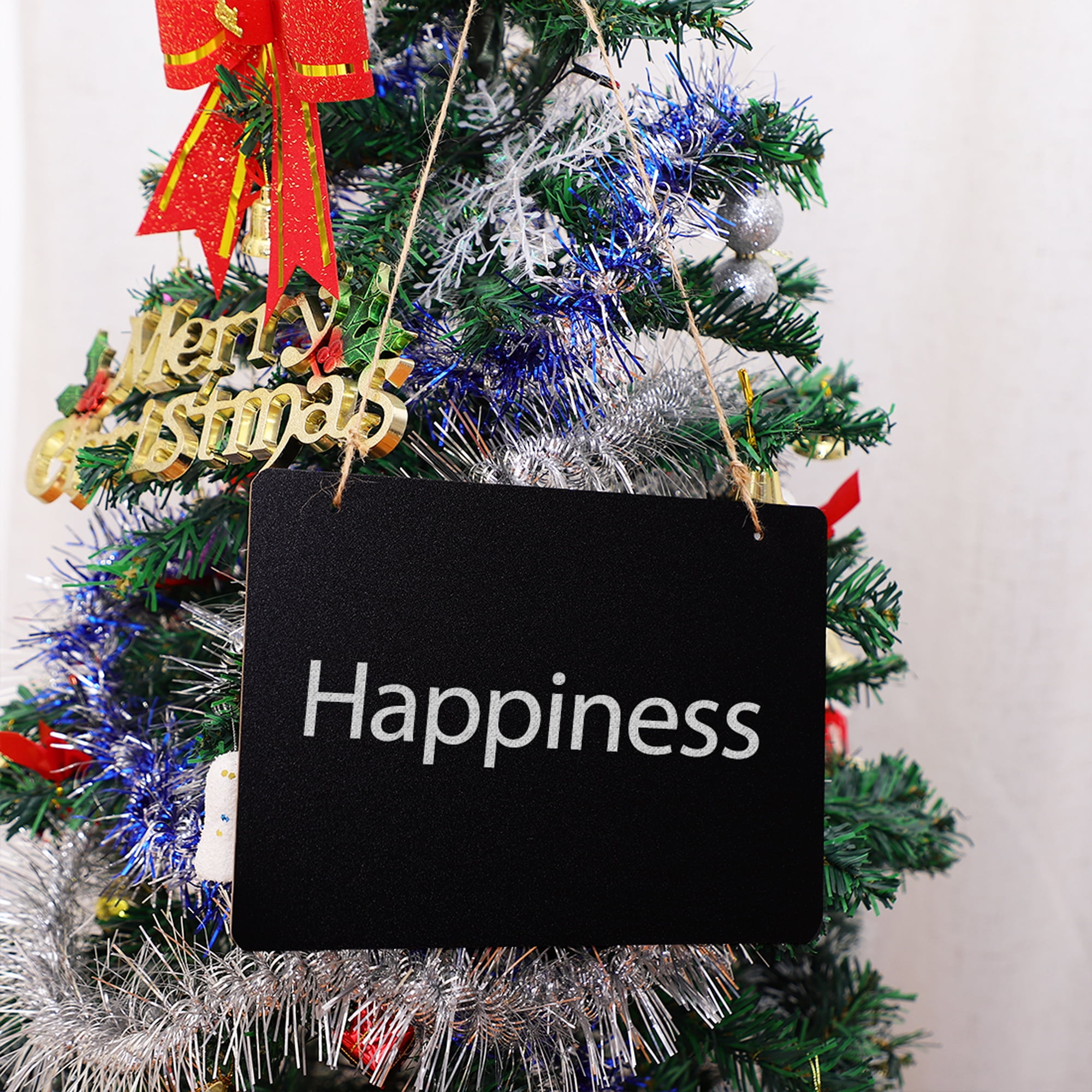 Rectangle Shape Wood Black Mini Chalkboard Signs Memo Message Board ...