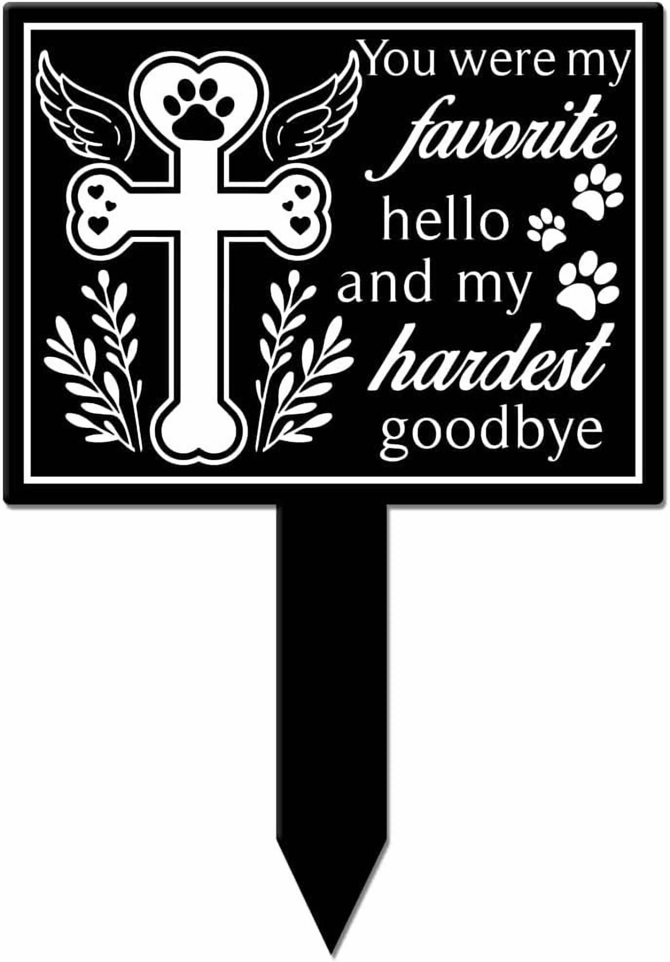 Rectangle Shaped Bone Garden Stake Memorial Remembrance Plaque Stake ...