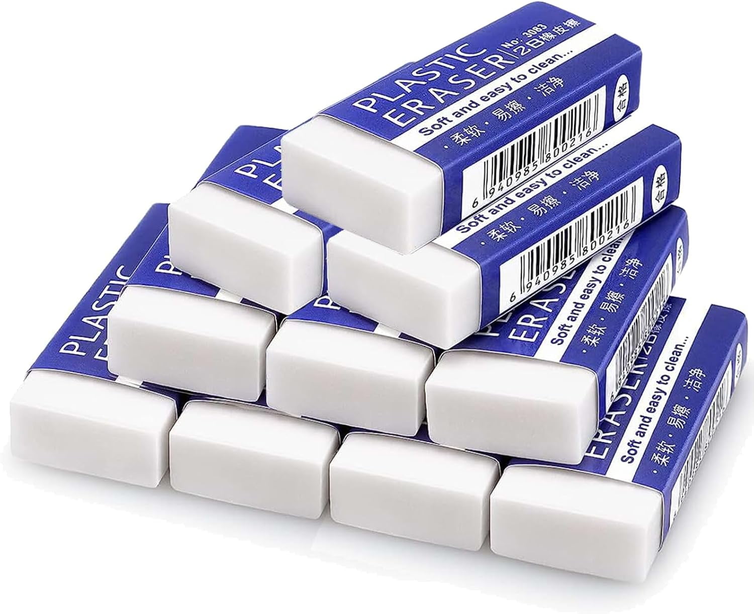 Rectangle Shaped Erasers For Arts And Office, Jumbo Colored Pencils ...