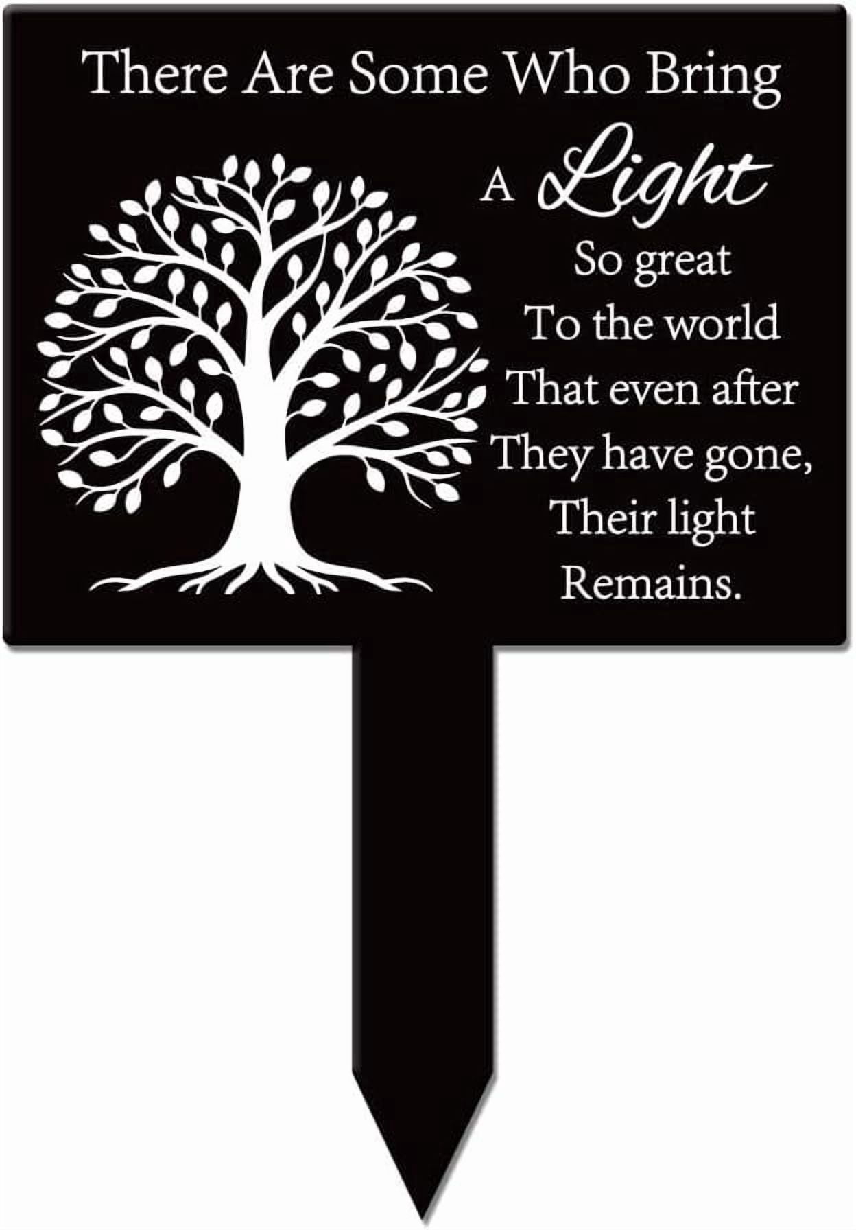 Rectangle Shaped Tree of Life Garden Stake Memorial Remembrance Plaque ...