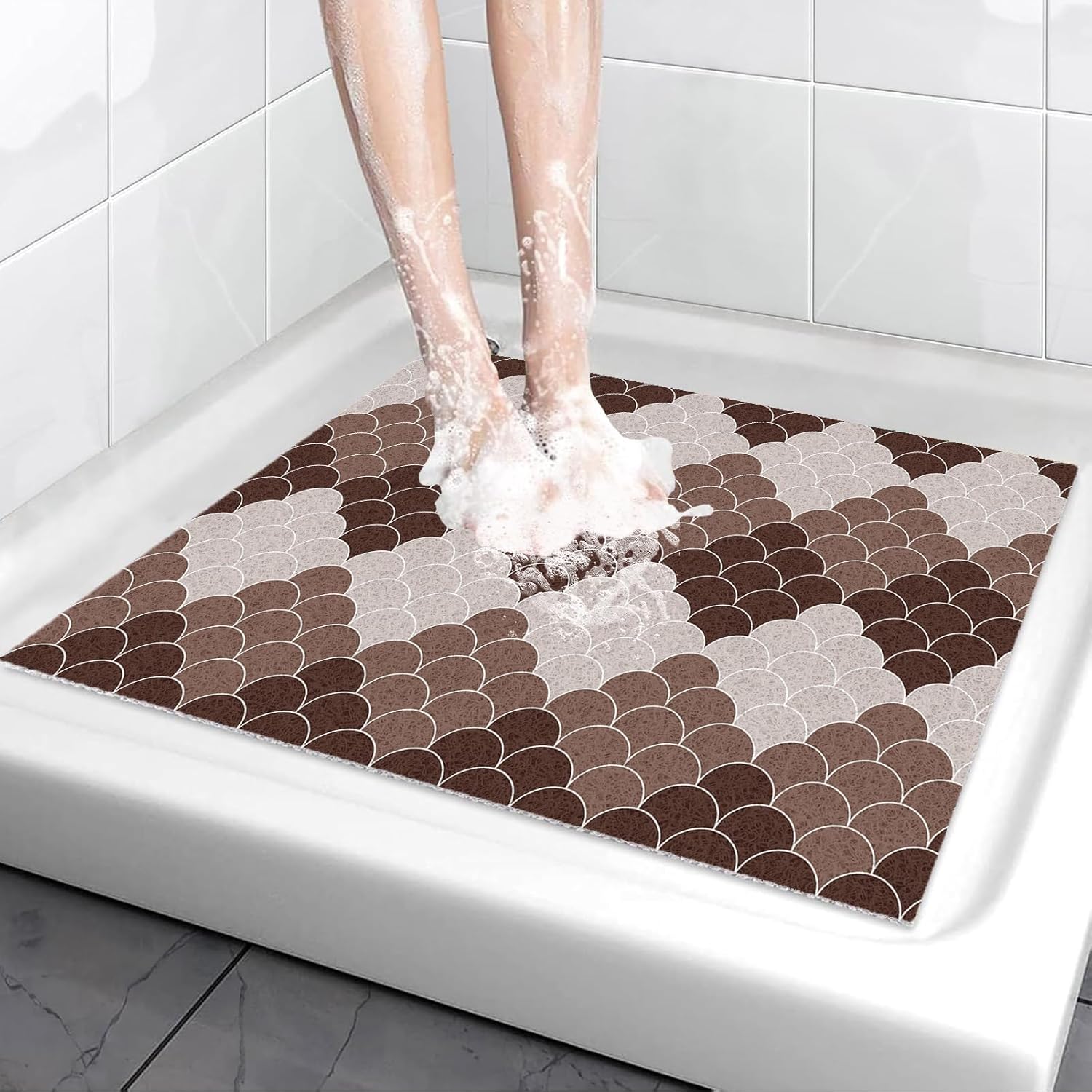 Rectangle Shower Mat Non Slip 2x3ft/24x36in/60x90cm, Shower Floor Mats ...