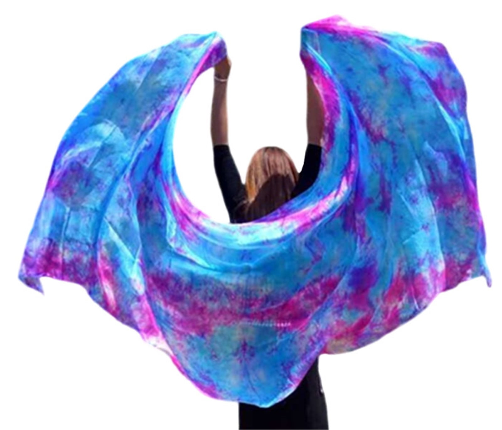 Rectangle Silk Veil Bellydance Hand Throw Scarf Shawl Women Stage ...