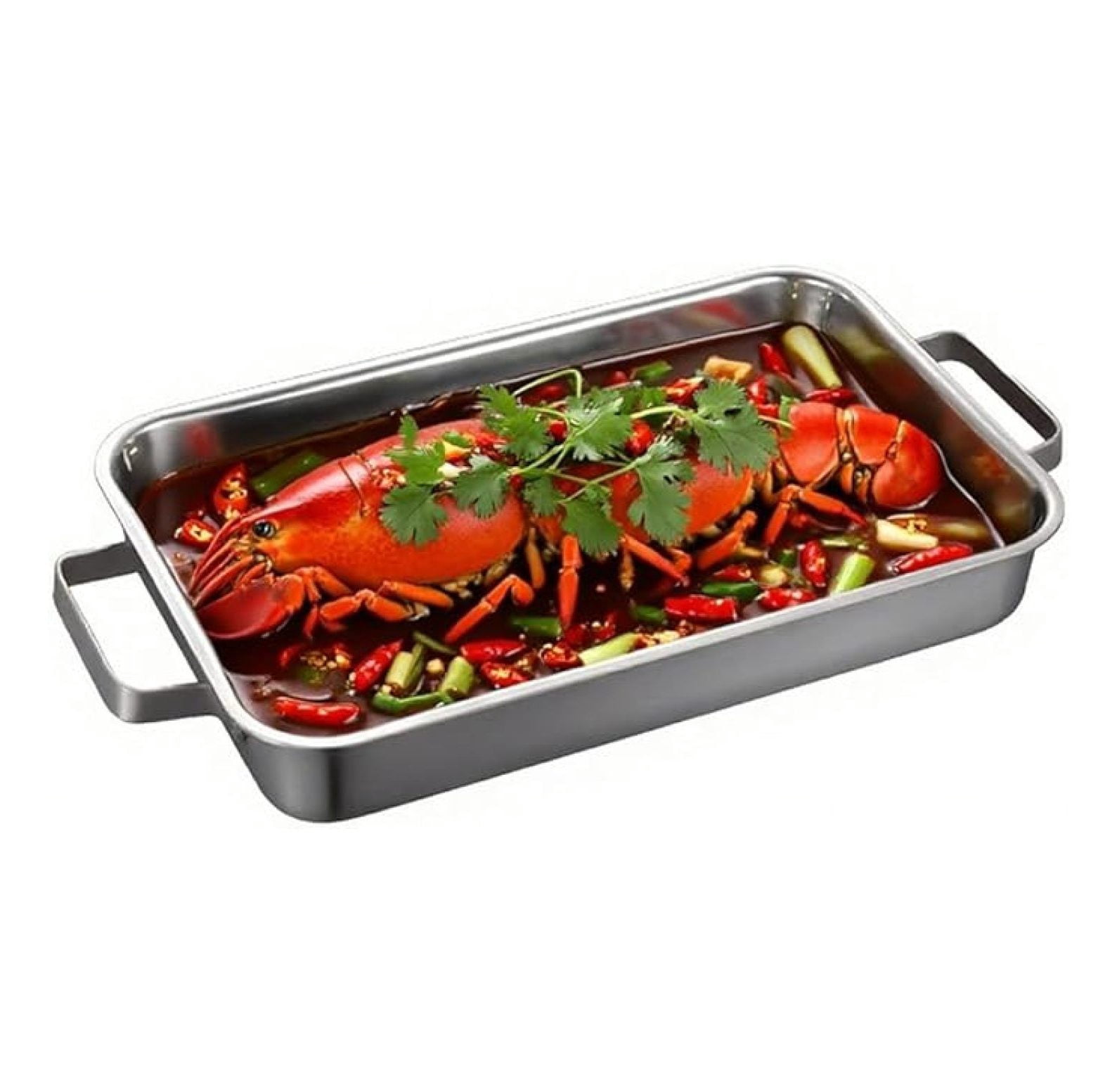 Rectangle Spanish Spanish Paella Pan,Heavy-Duty Riveted Handles ...