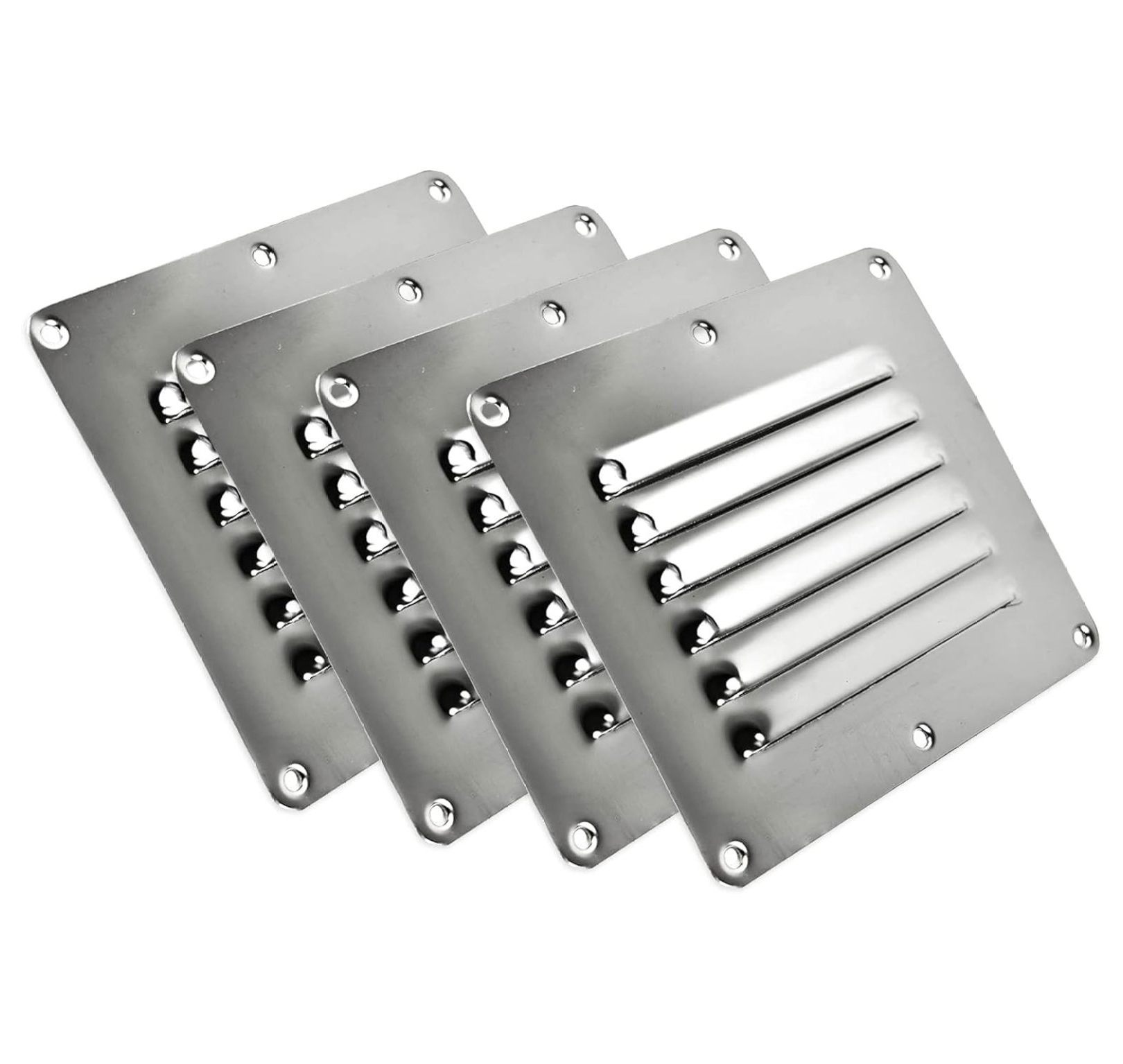 Rectangle Stamped Louvered Vent – Durable 304 Stainless Steel, Mirror ...