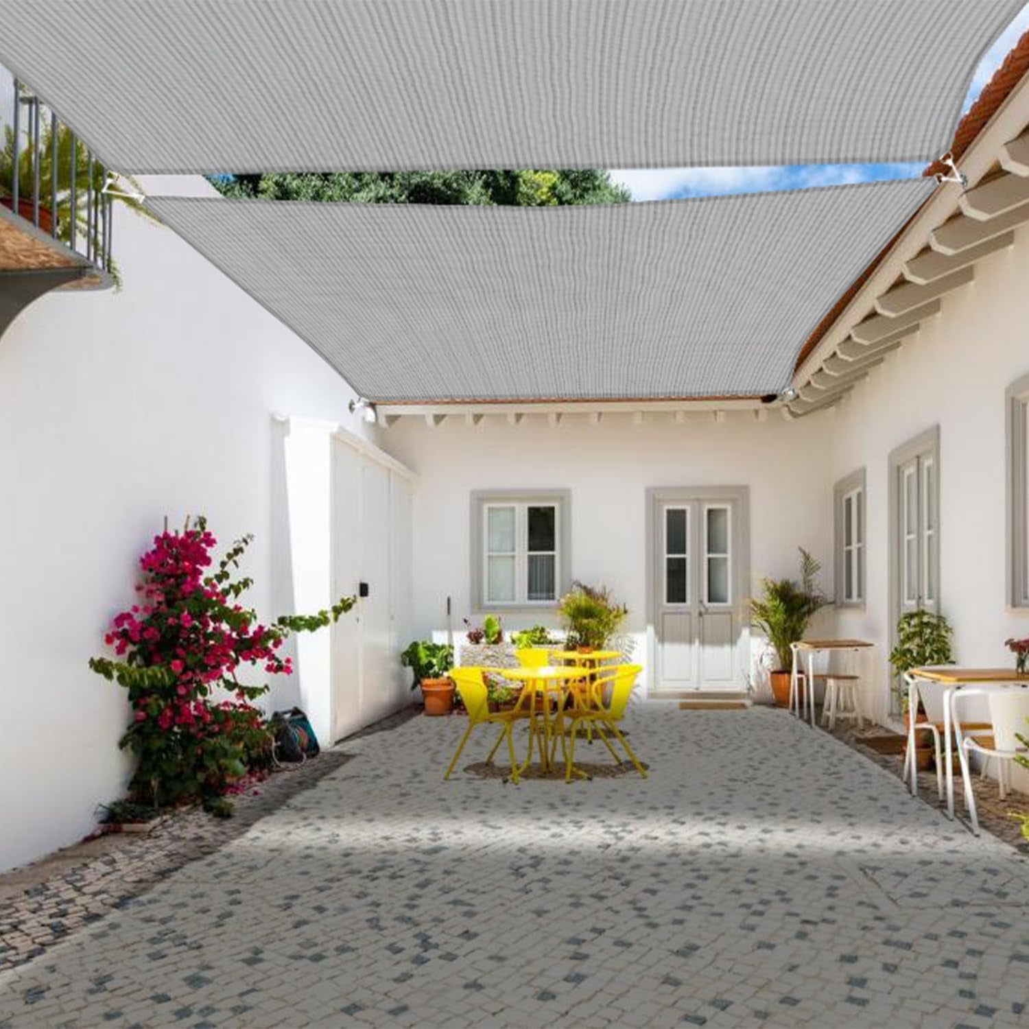 Rectangle Sun Shade Sail 13' X 20' for Patio Backyard Permeable Canopy ...